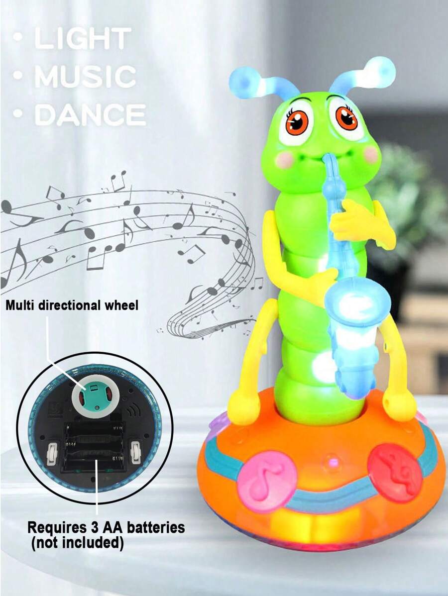 1 Pc Creative Saxophone Dancing Caterpillar Cartoon Insect Toy, Singing ...