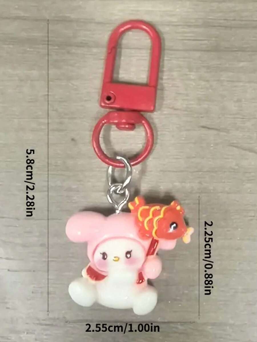 Sanrio 6pcs Sanrio Keychain Set - Cute Cartoon Figure, Ideal Gift For ...