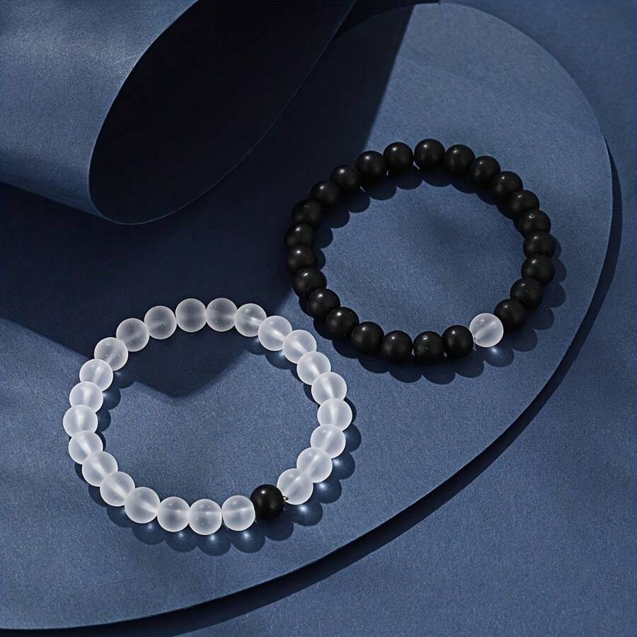 2 pulseras de cuentas de piedra, pulseras para la mejor amiga y el ...