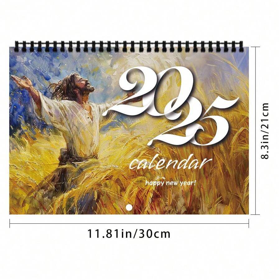Tlenpo 1pc 2025 Inspirational Bible Verse Journey Wall Calendar, 12 ...