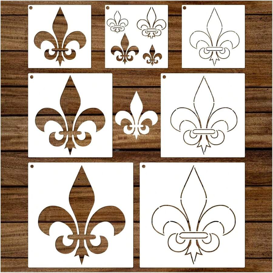 7pcs Iris Stencils For Painting On Wood Canvas Paper Fabric Cookie ...