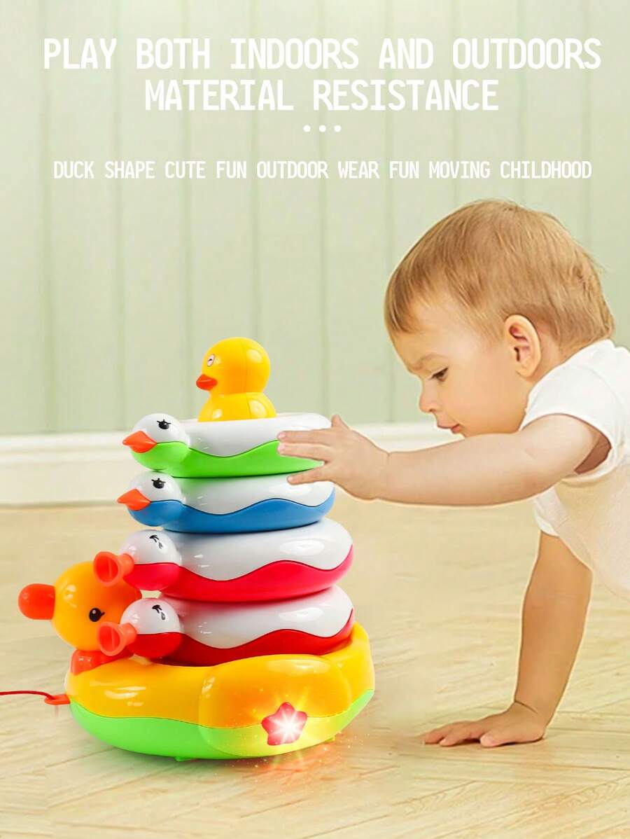 1pc Infant Drag And Pull Toy, Baby Early Education Stacking Toy, With ...