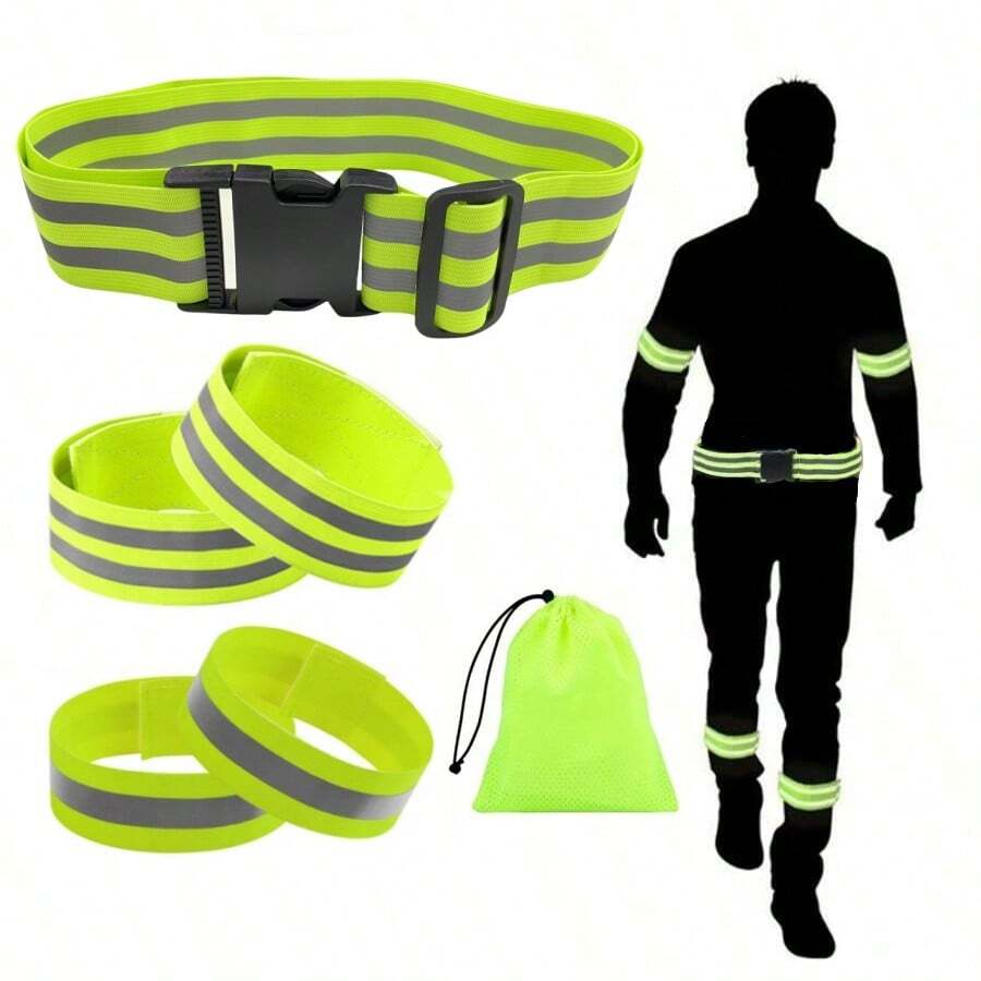 Vanmor High Visibility Reflective Bands For Arm, Ankle, Leg. Reflective ...