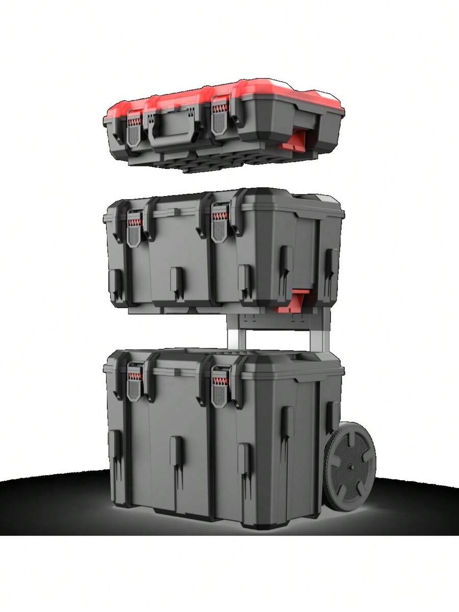 Stack Heavy Duty 3 Piece Plastic Modular Rolling Toolbox System | SHEIN USA