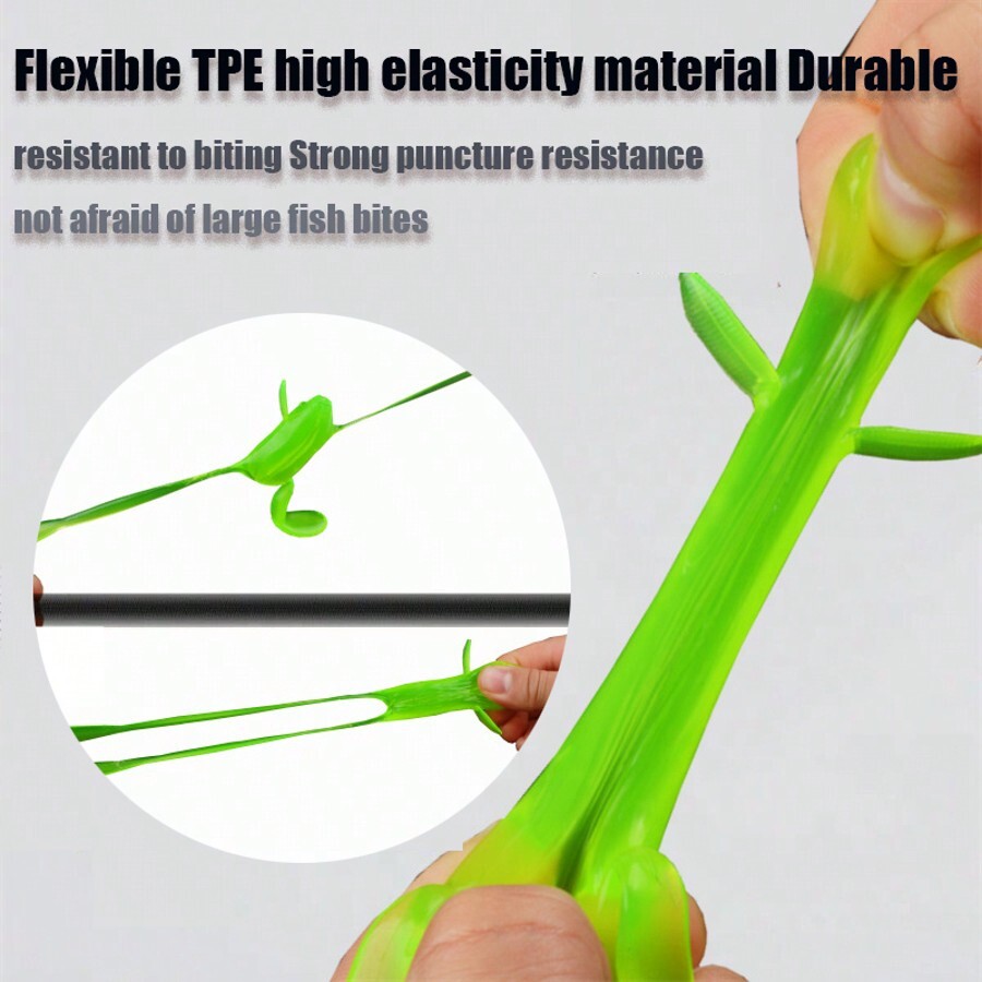 Esca da pesca a rana con zampe che galleggiano, esca morbida a rana ...