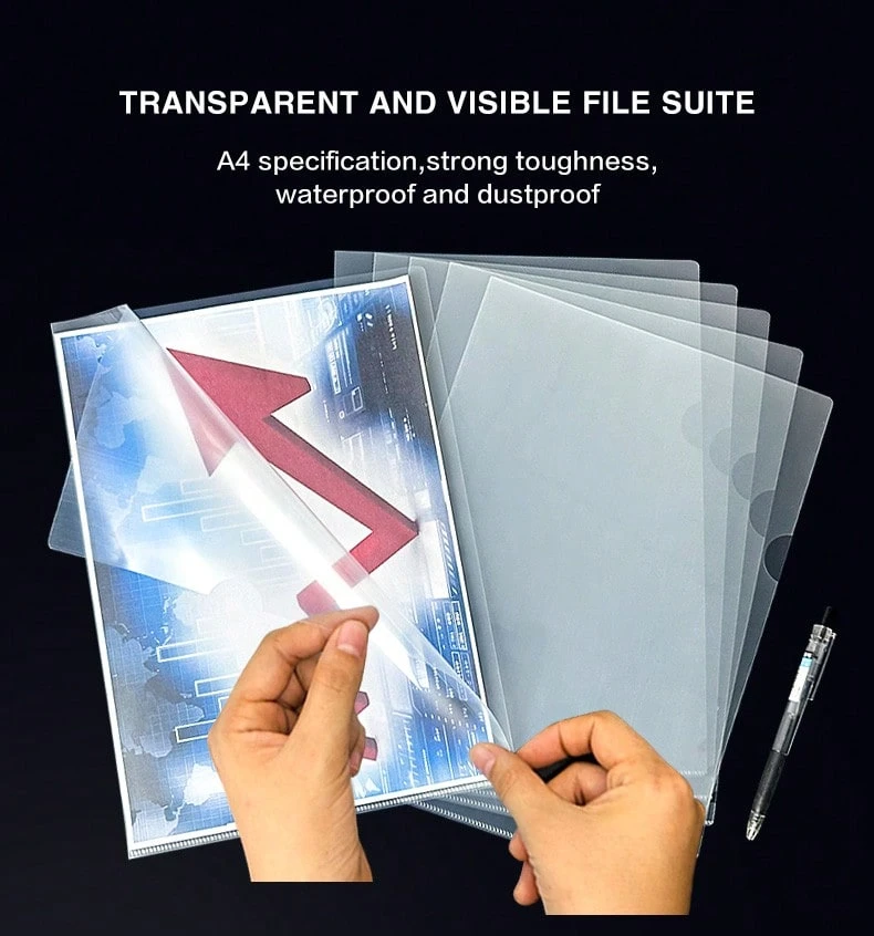 Carpetas transparentes multicolores tamaño A4, fundas de oficina con ...