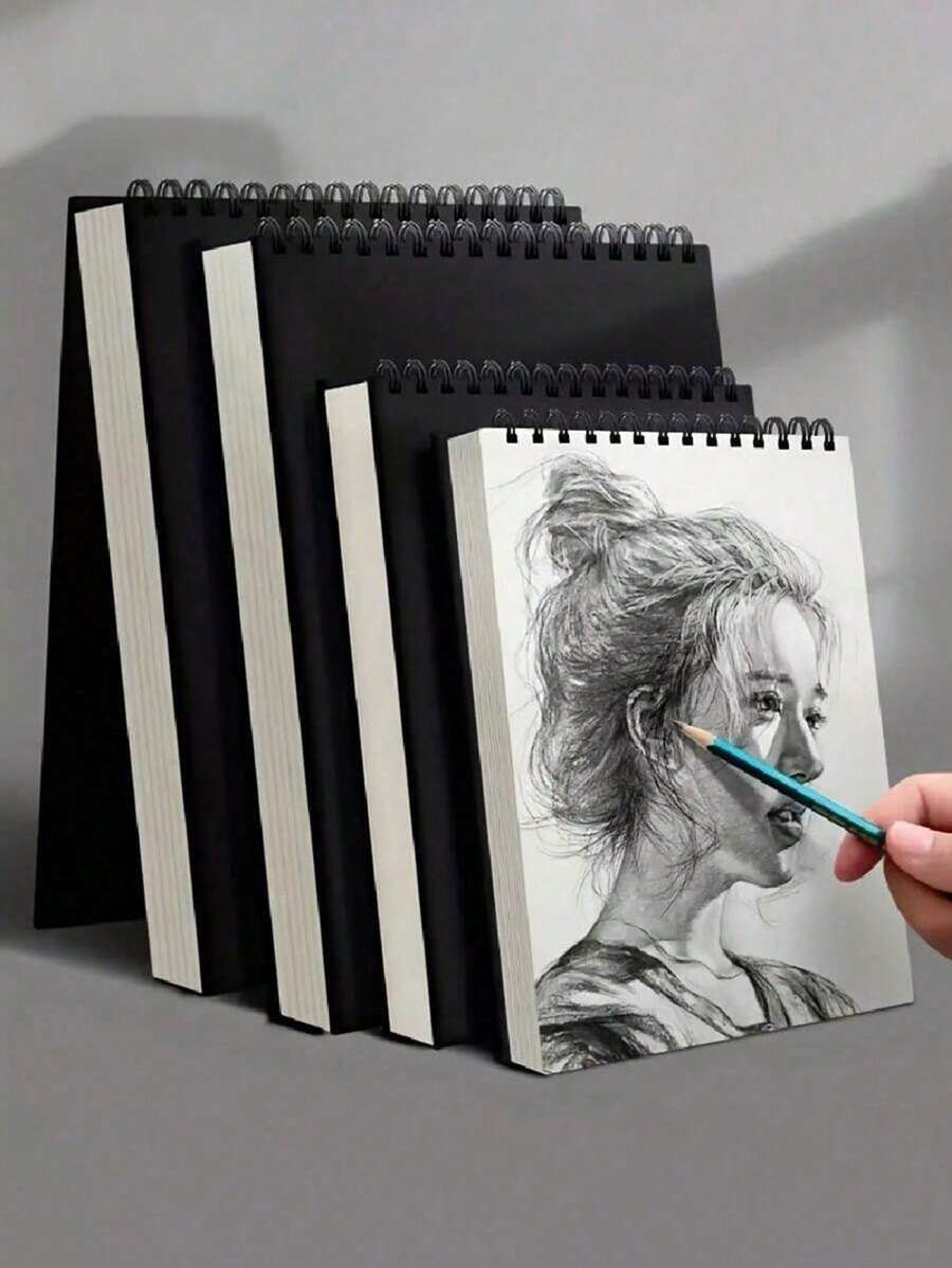 1pcs/2pcs/3pcs 30 Sheets Spiral Bound Sketch Book, Rectangular Sketch ...