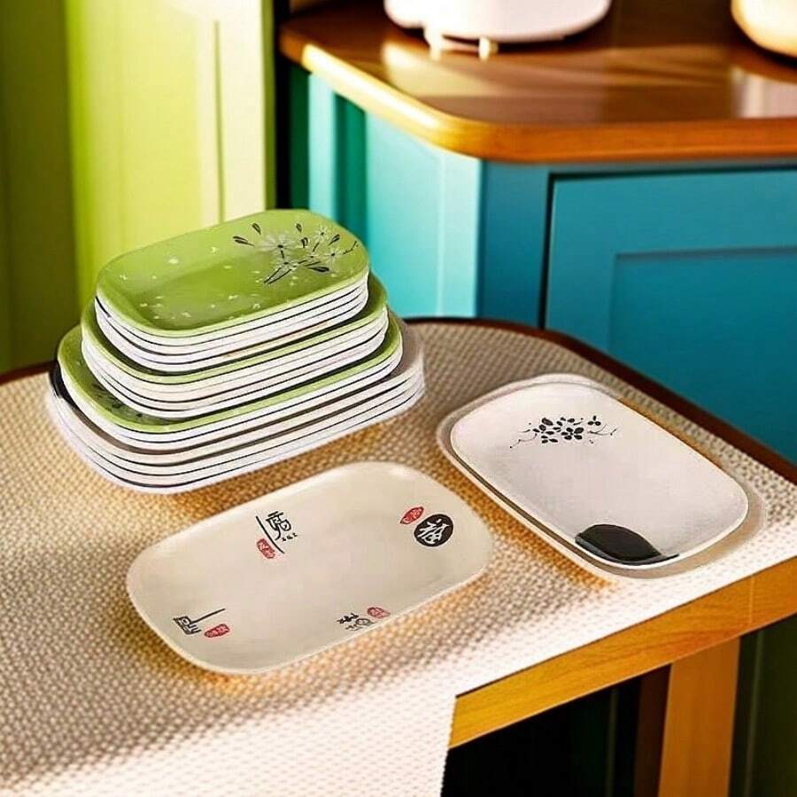 Ceramic Sausage Pasta Plate, Rectangular Dish Dinnerware Fish Plate ...