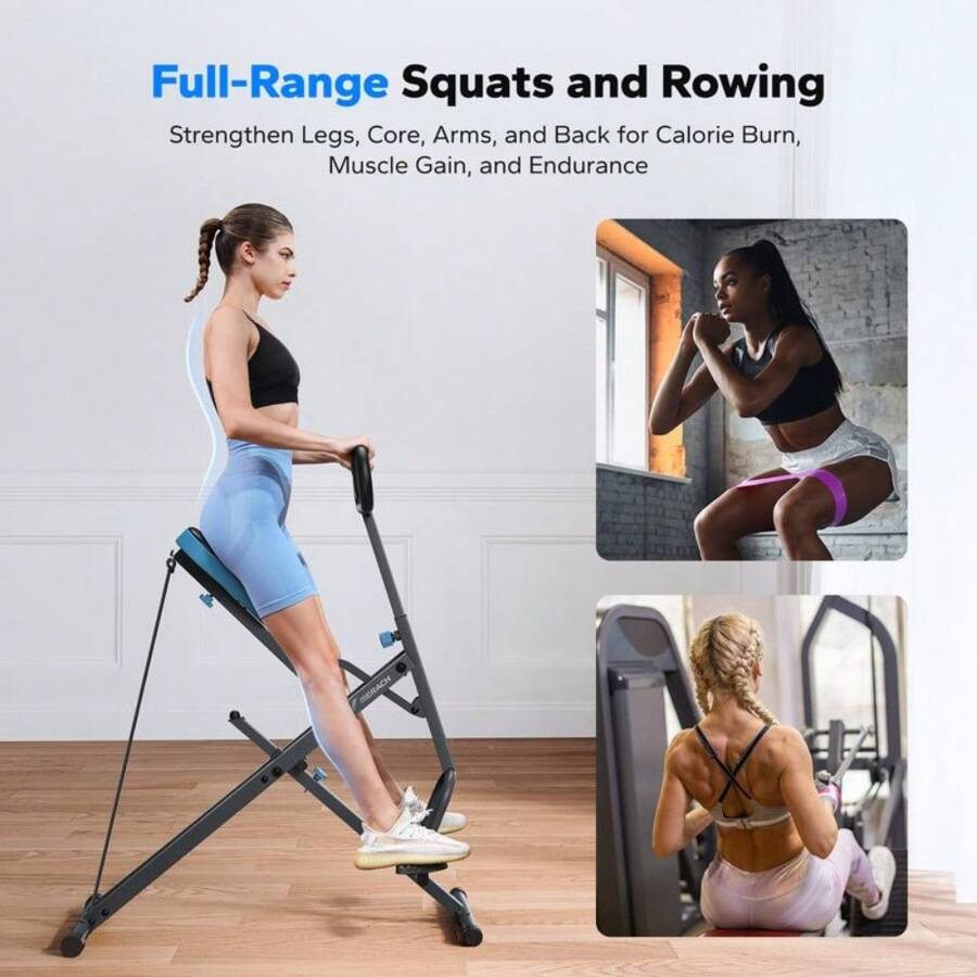 MERACH Squat Machine Glutes Workout Adjustable Resistance Foldable ...