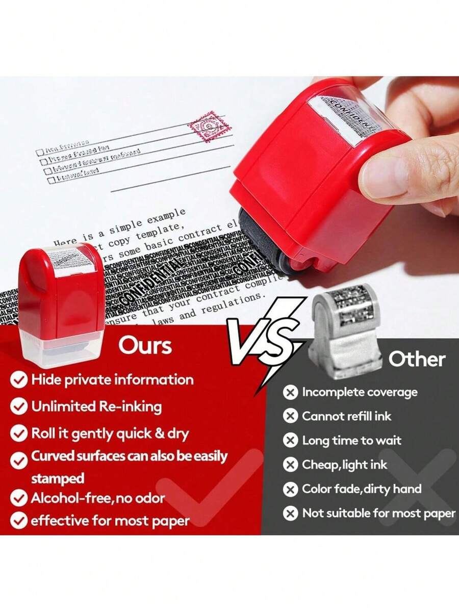 Carimbo Rolo de Proteção contra Roubo de Identidade, Carimbo Rolo de ...