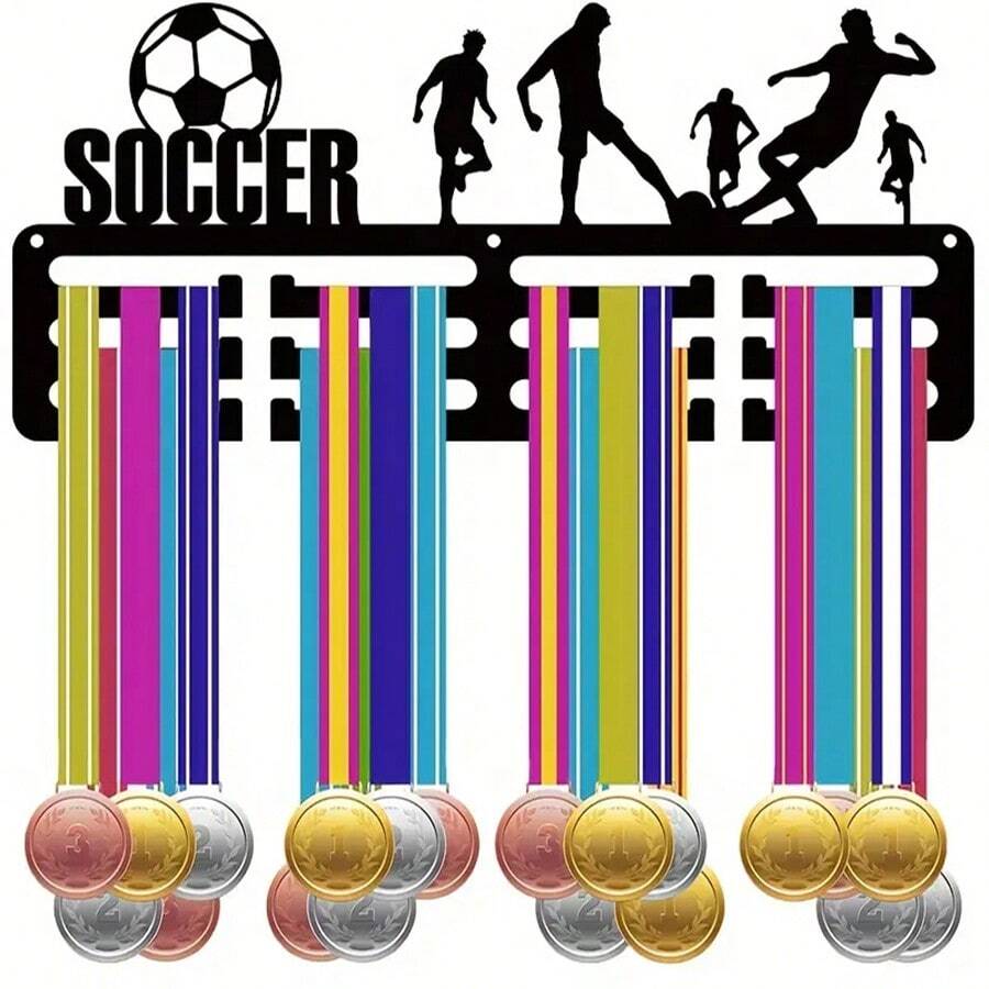 1pc Metal Wall Mounted Trophy Display Hanger - Multiple Hook Design ...