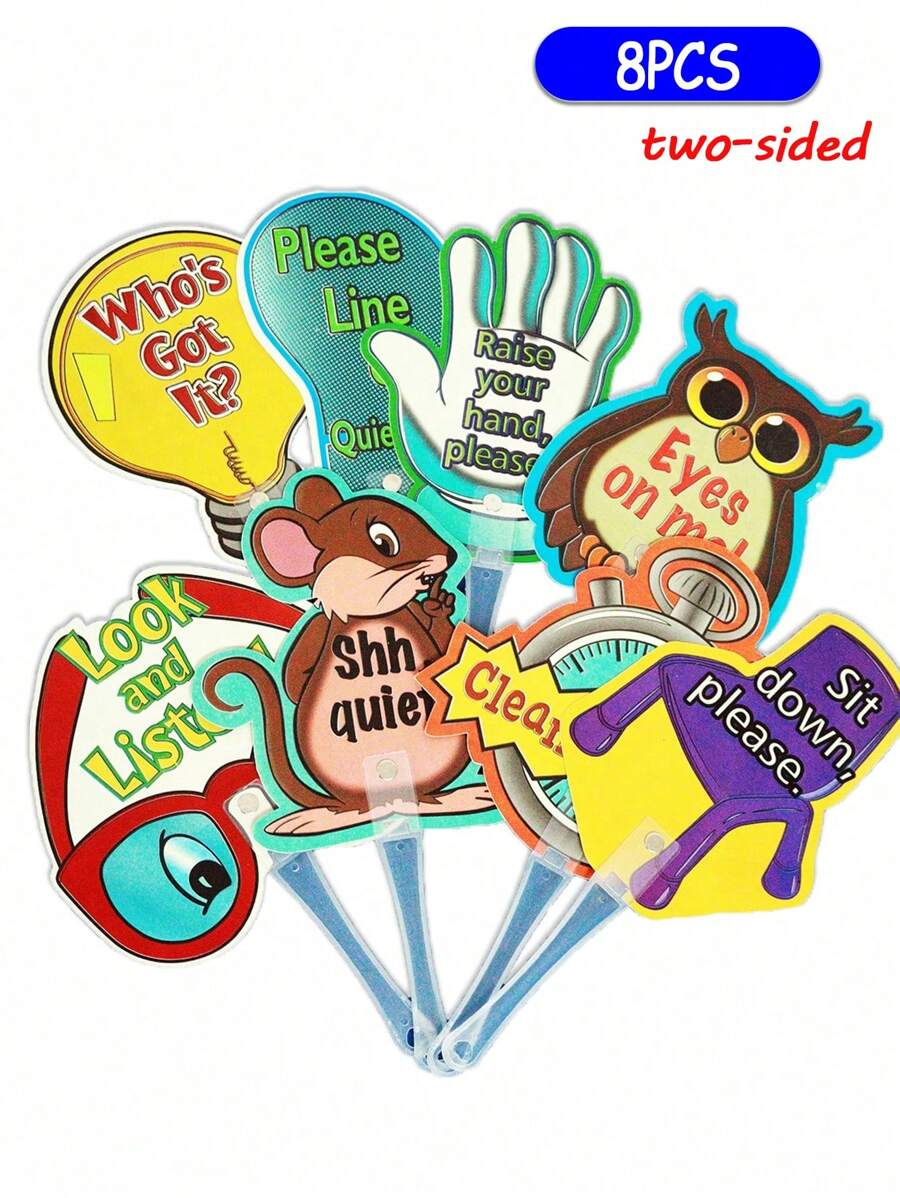 hoojojo 8 Double-Sided Classroom Rule Flashcards, Interactive ...