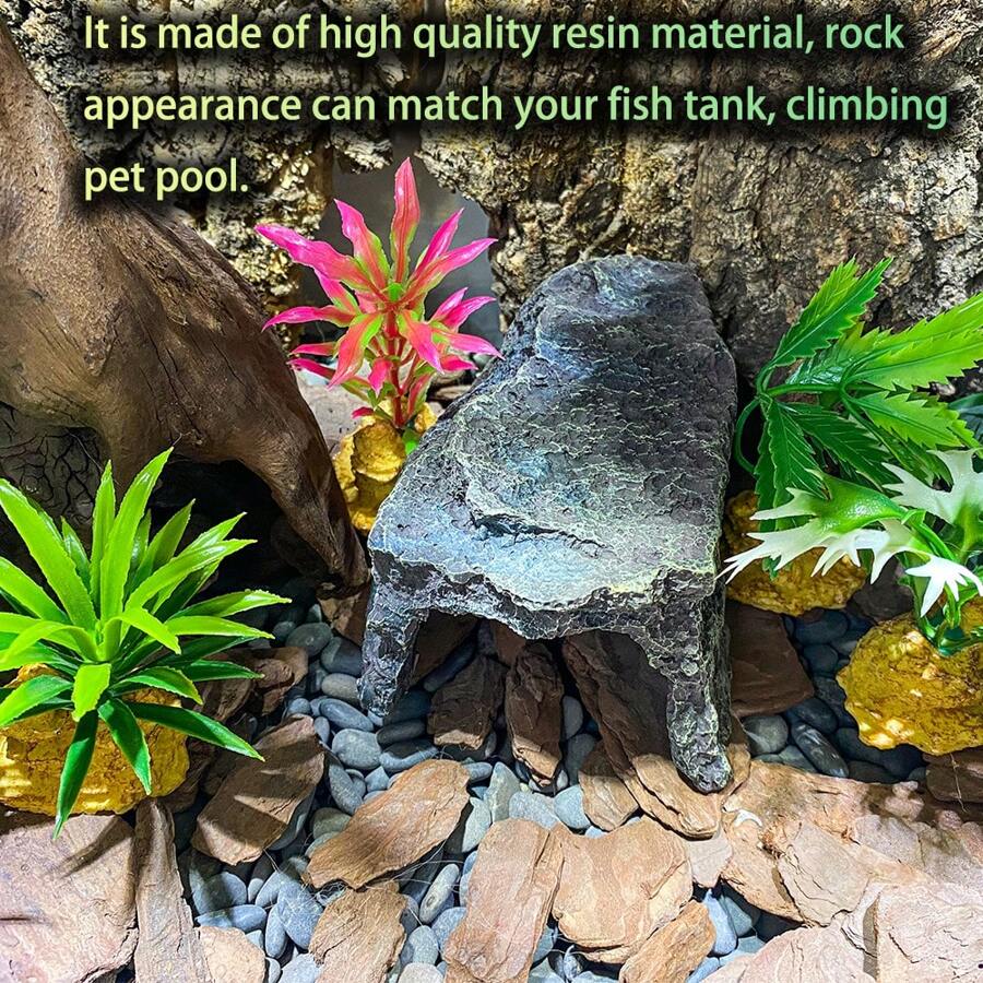 Reptile Rock Hide Large Bearded Dragon Hide Rocks Hermit Crab Hideout Reptile Tank Accessories ...