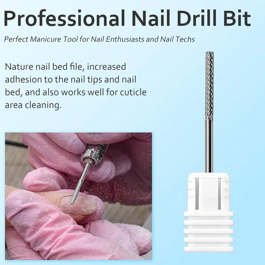 Nail Cuticle Sander Tip, Nail Drill Bits Nail File Buffer, Tungsten ...