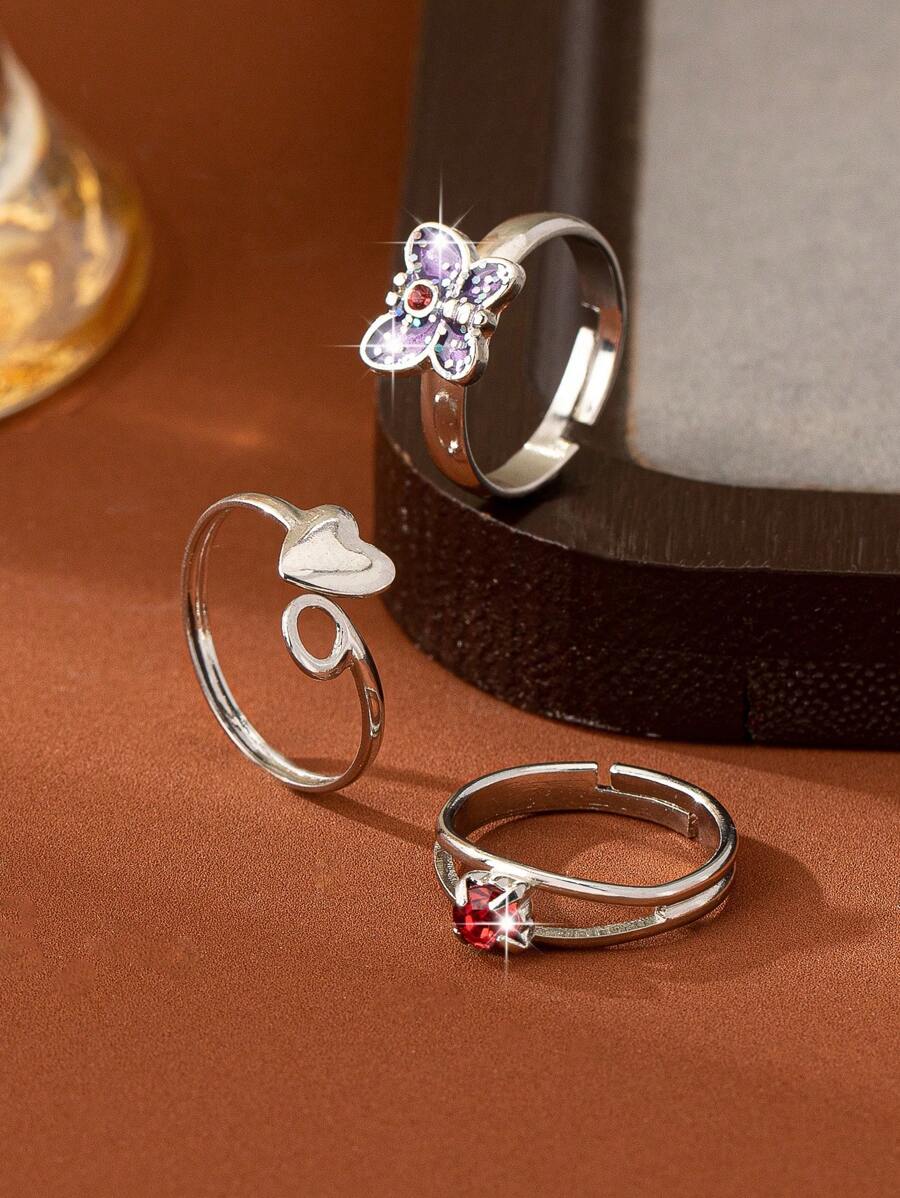2025 Cute Series Rings Set For Teenage Girls | SHEIN USA