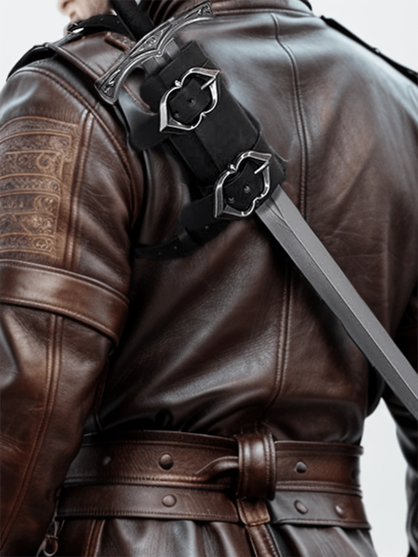 Medieval Viking Knight Pirate Leather Belt Sword Sheath Holster ...