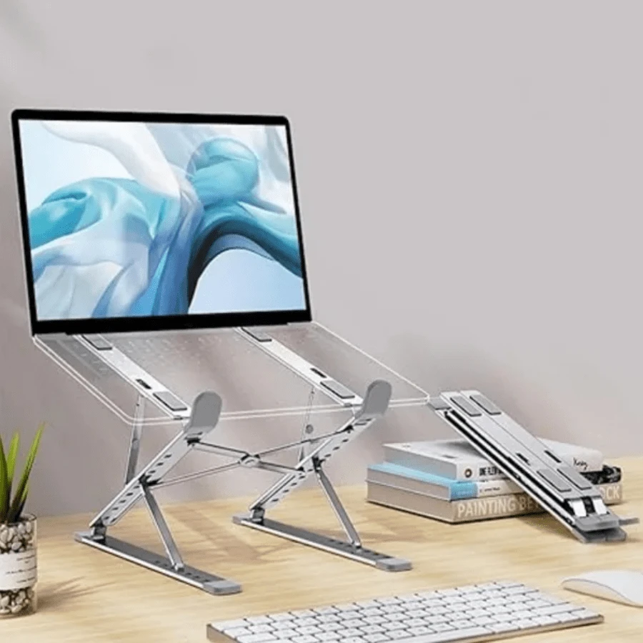 Laptop Stand Double-Layer Desktop Aluminum Alloy Stand Folding Heat ...