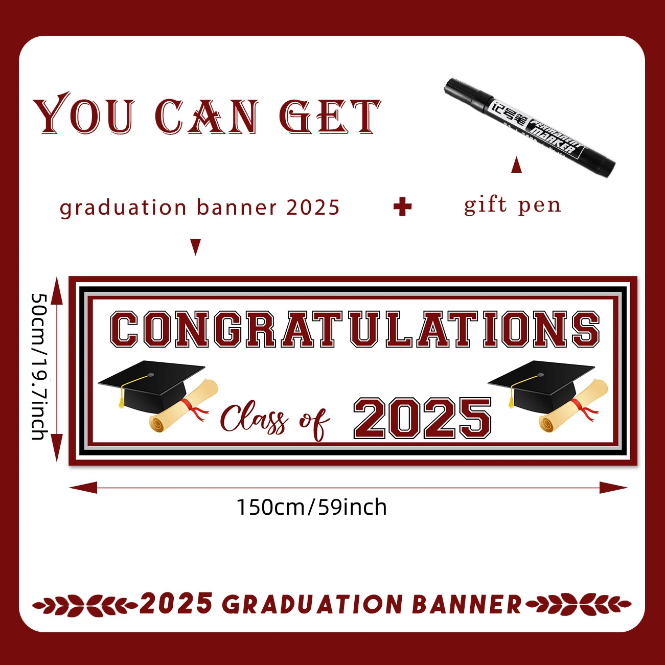 Graduation Party Decorations Personalized Name Class Of 2025 Banner ...