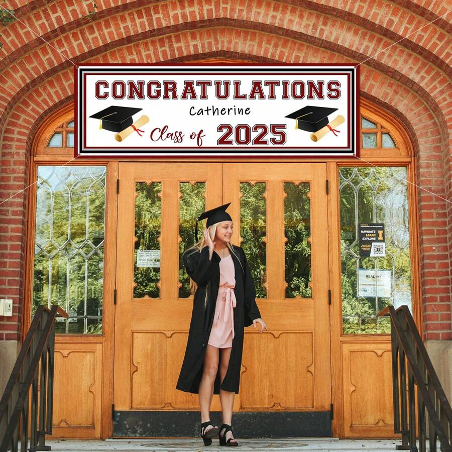 Graduation Party Decorations Personalized Name Class Of 2025 Banner ...