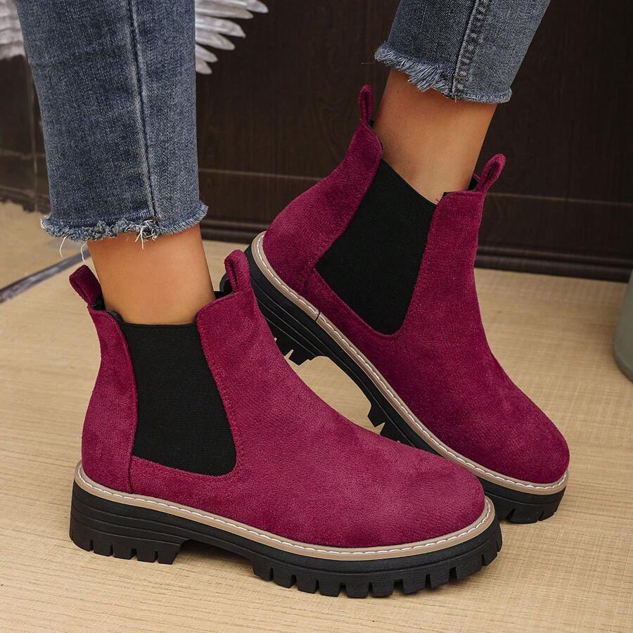 070 Christmas Red Short Boots, Versatile, Comfortable, Fashionable ...