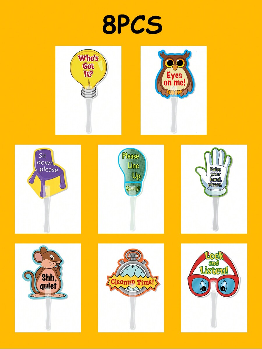 hoojojo 8 Double-Sided Classroom Rule Flashcards, Interactive ...