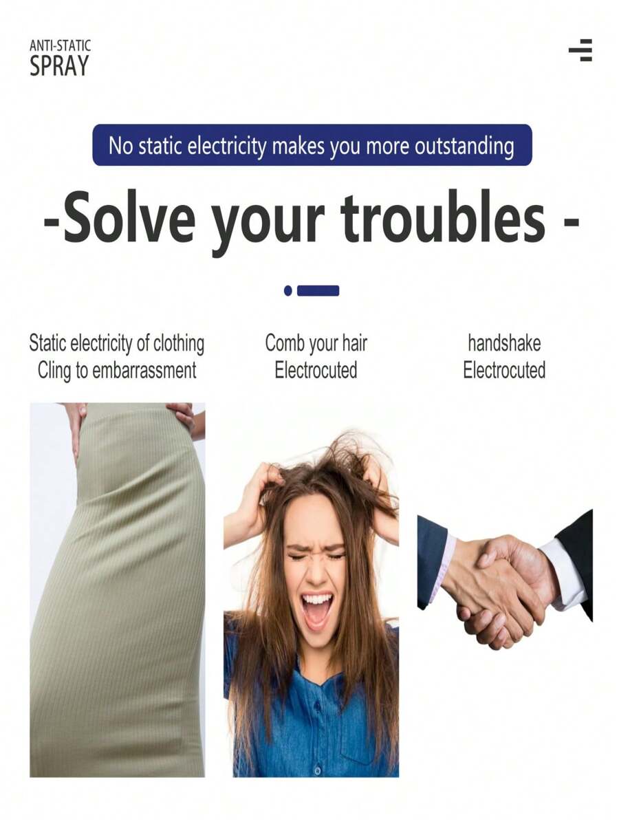 Anti-Static Spray - Static Remover For Clothes, Hair And Fabrics ...