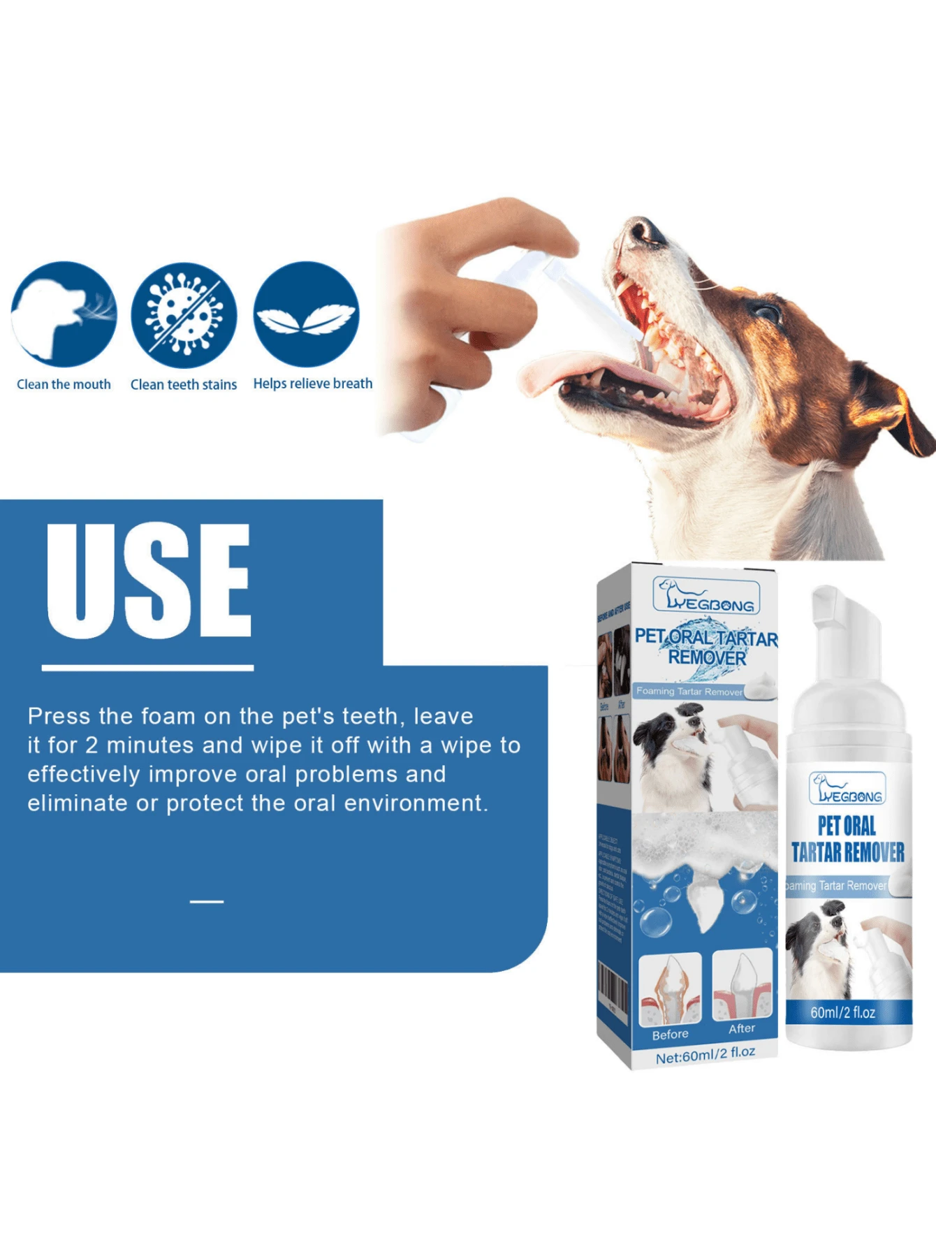 Détartrant pour animaux de compagnie: Elimine le tartre, les dents ...