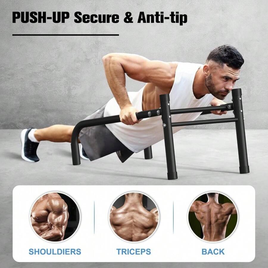 RELIFE REBUILD YOUR LIFE Dip Station Functional Heavy Duty Dip Stands ...