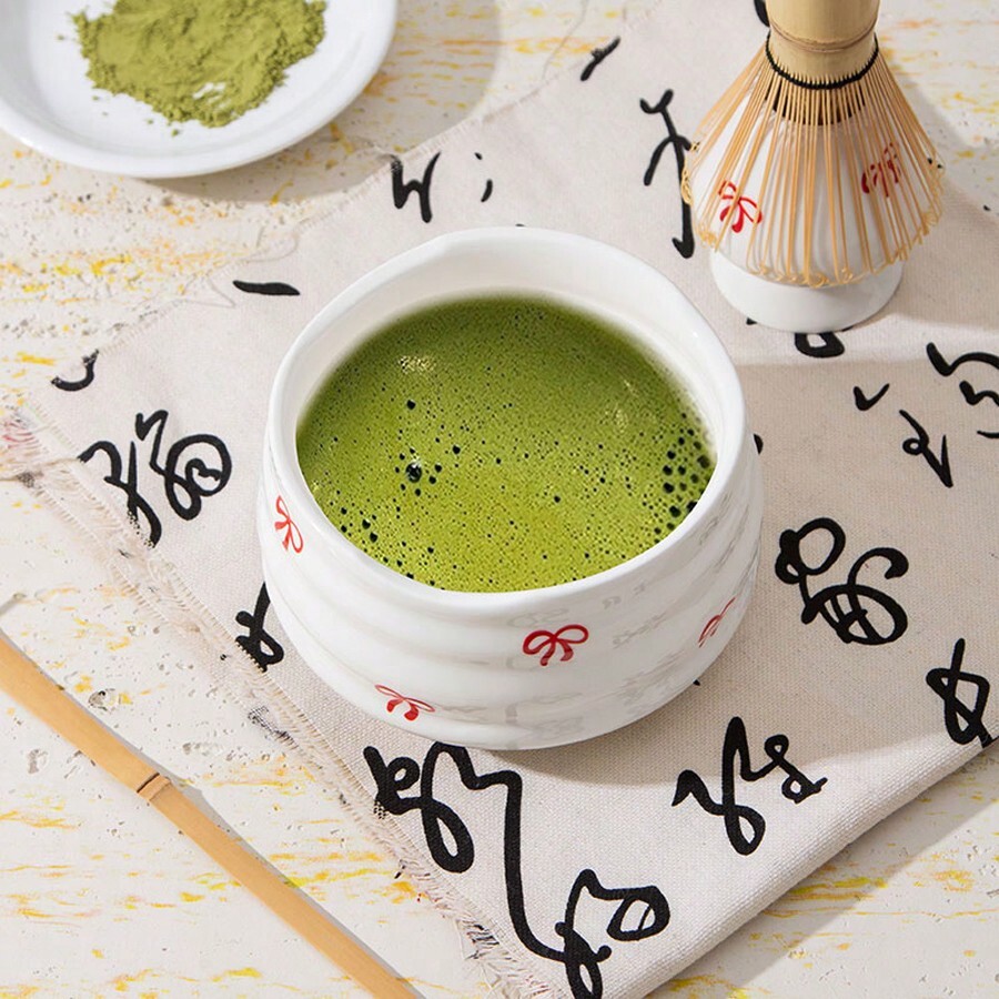 1 Set Japanese Matcha Tea Set, Includes Cute Bow Matcha Bowl And Matcha ...