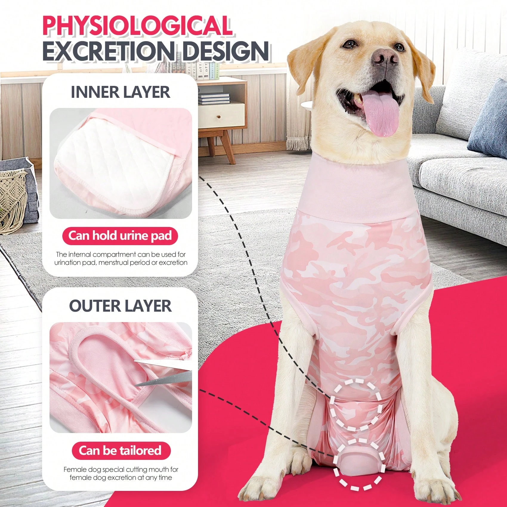 Dog Recovery Suit,Abdominal Wound Puppy SurgicalClothes Post-Operative ...