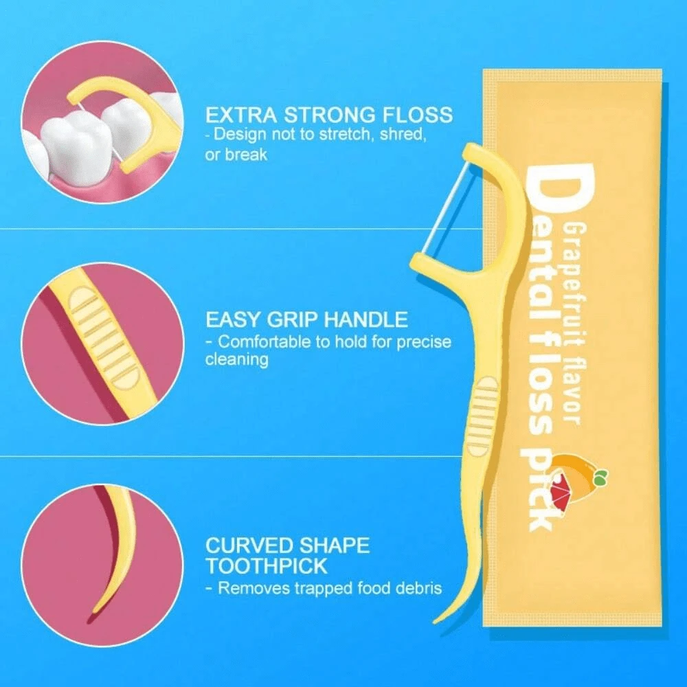 30pcs Fruit Flavored Dental Floss, Individual Packaging Super Fine ...