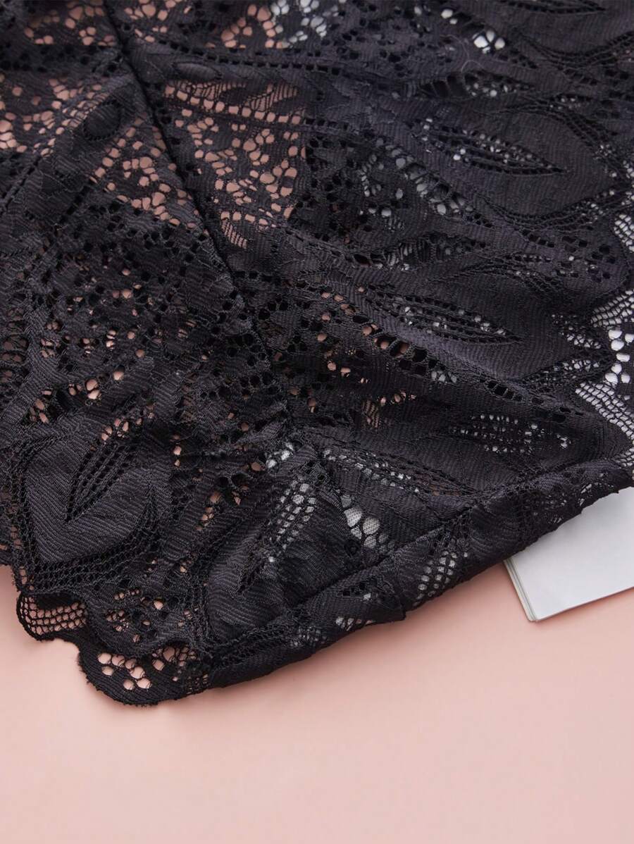 2PCS Lace Women's Underwear Sexy Bow Lingerie Hollow Rope Triangle ...