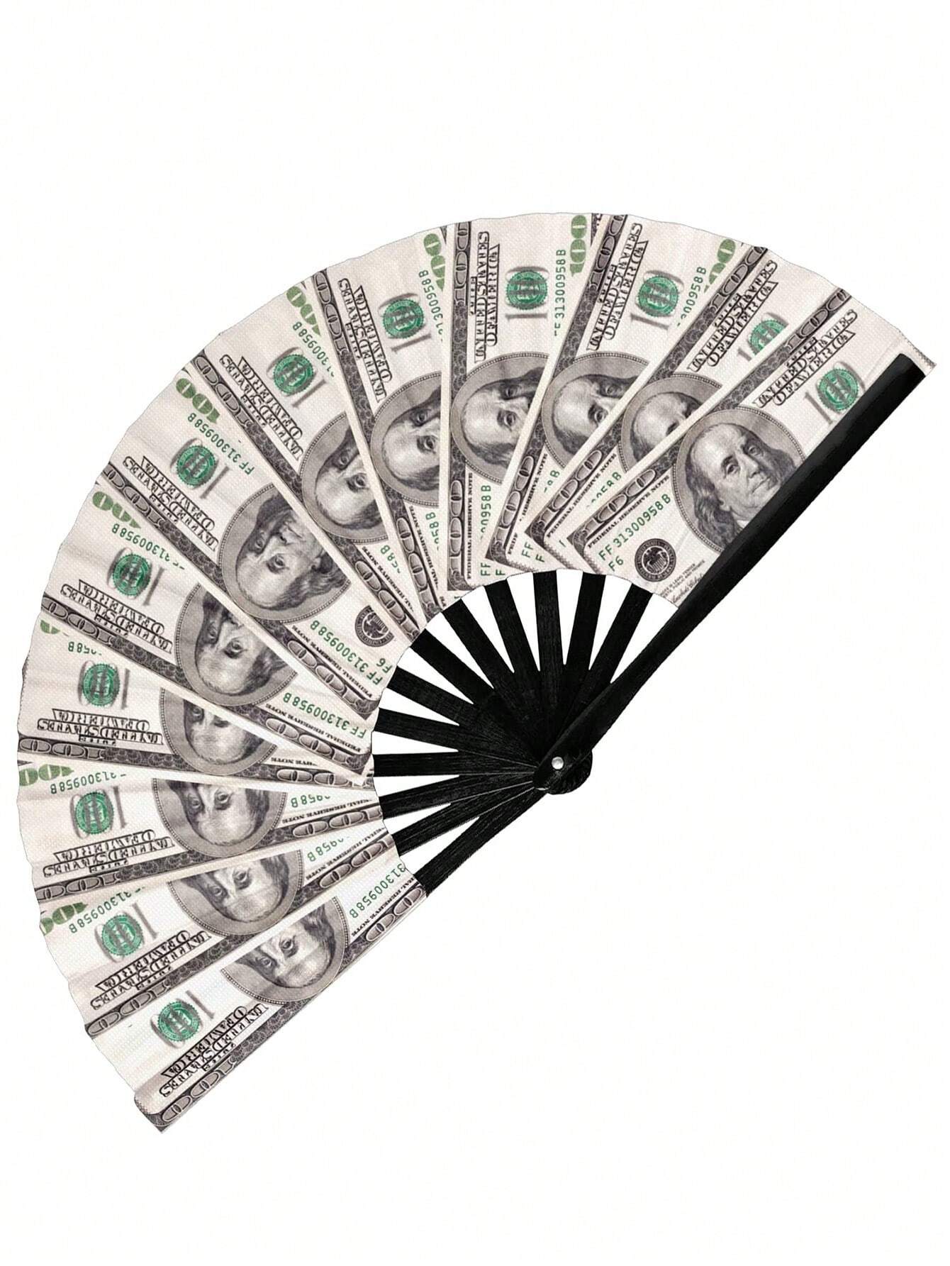 1pc Folding Fan - Money Pile/Cash Fan - Large Party Folding Hand Fan ...