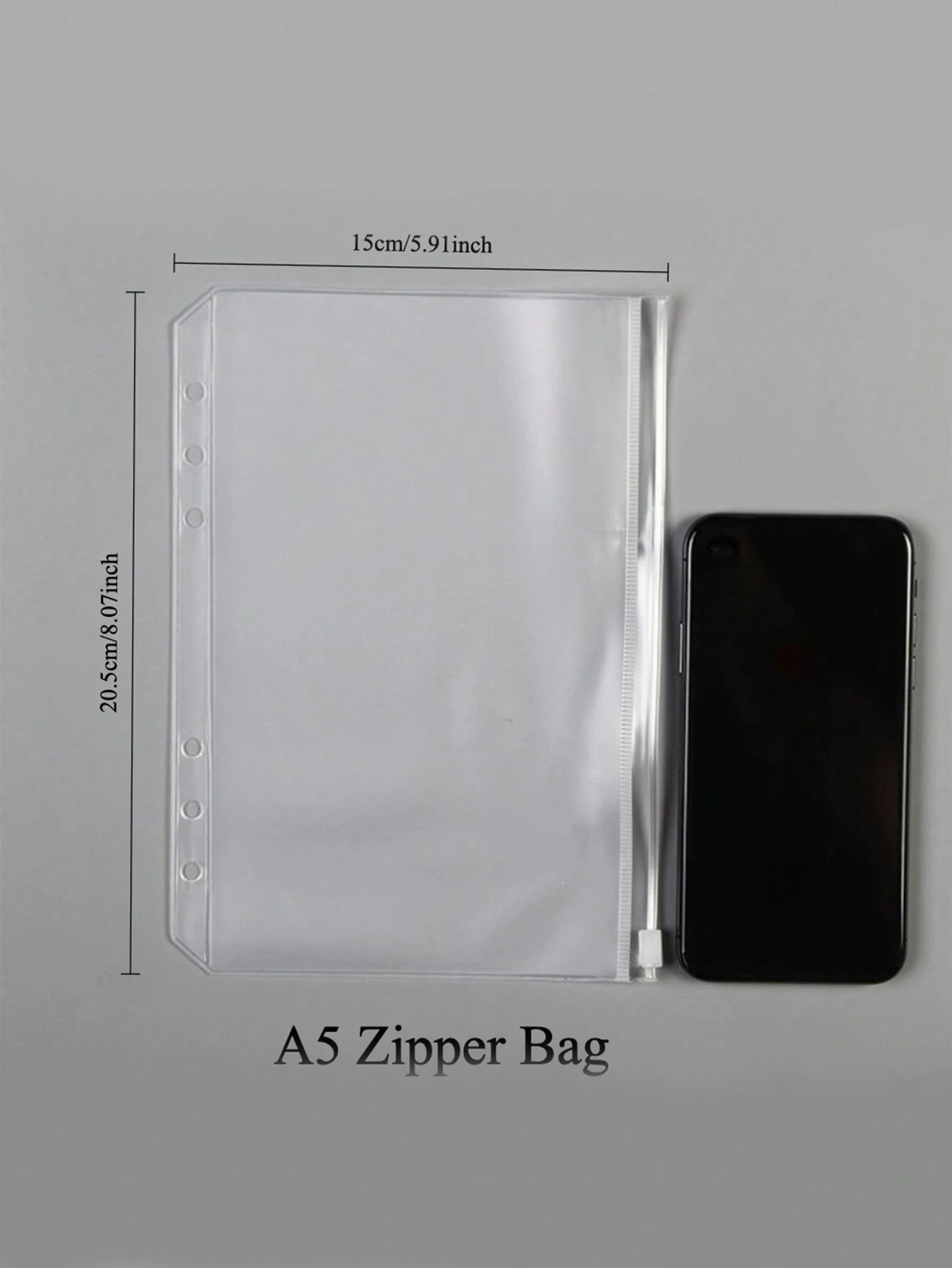 5pcs/Pack A5/A6 Spiral Notebook Zipper Pouches, 6 Rings, Ideal For ...