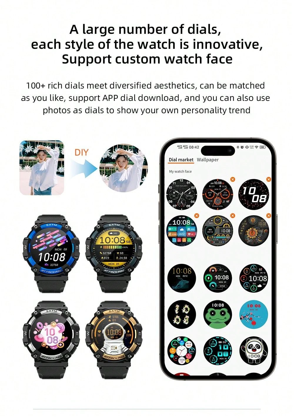 Smartwatch ATTACK 2 PRO, schermo da 1,39", IP68, monitoraggio di ...
