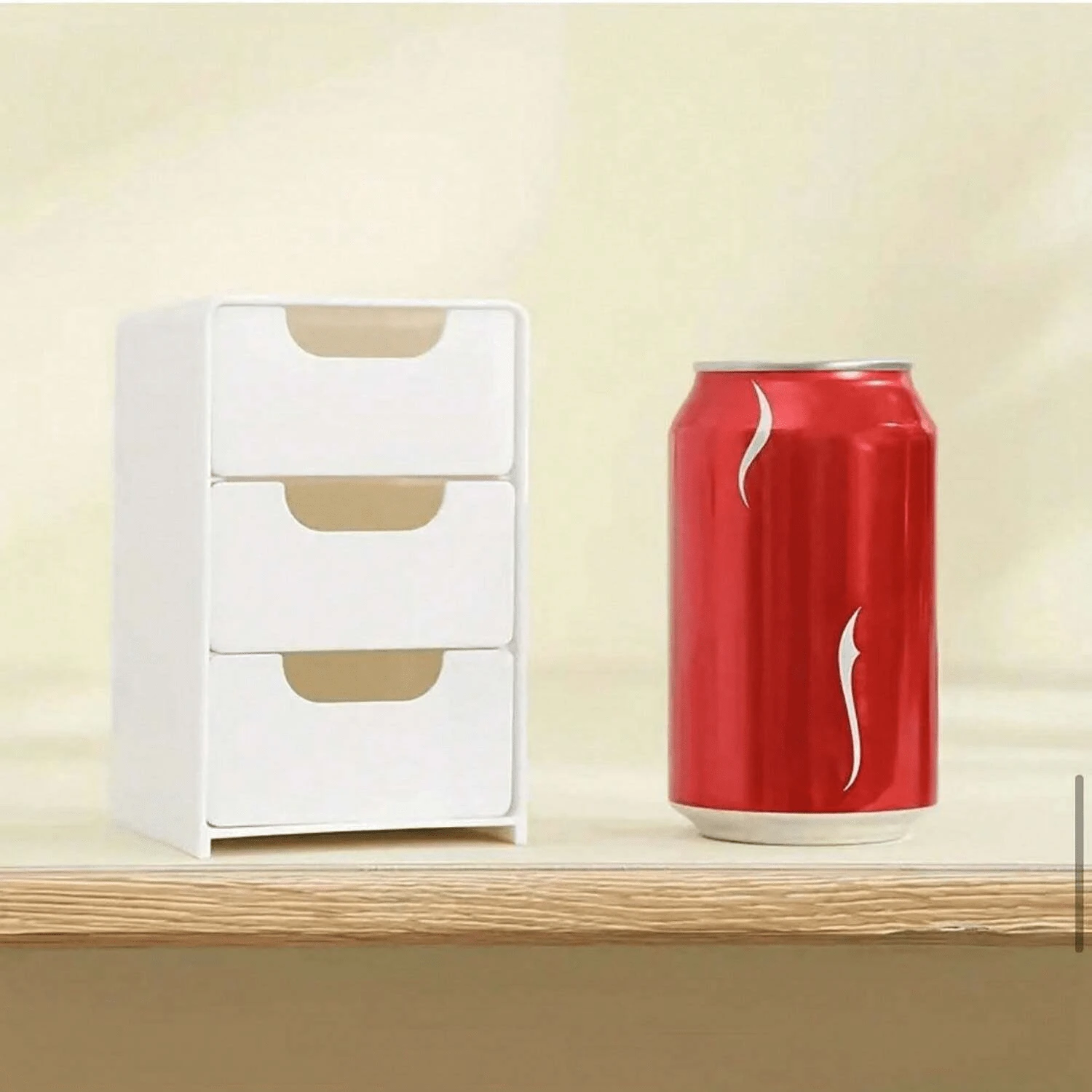 1pc Mini Desktop Storage Box With 3 Compartments, Jewelry, Lipstick ...