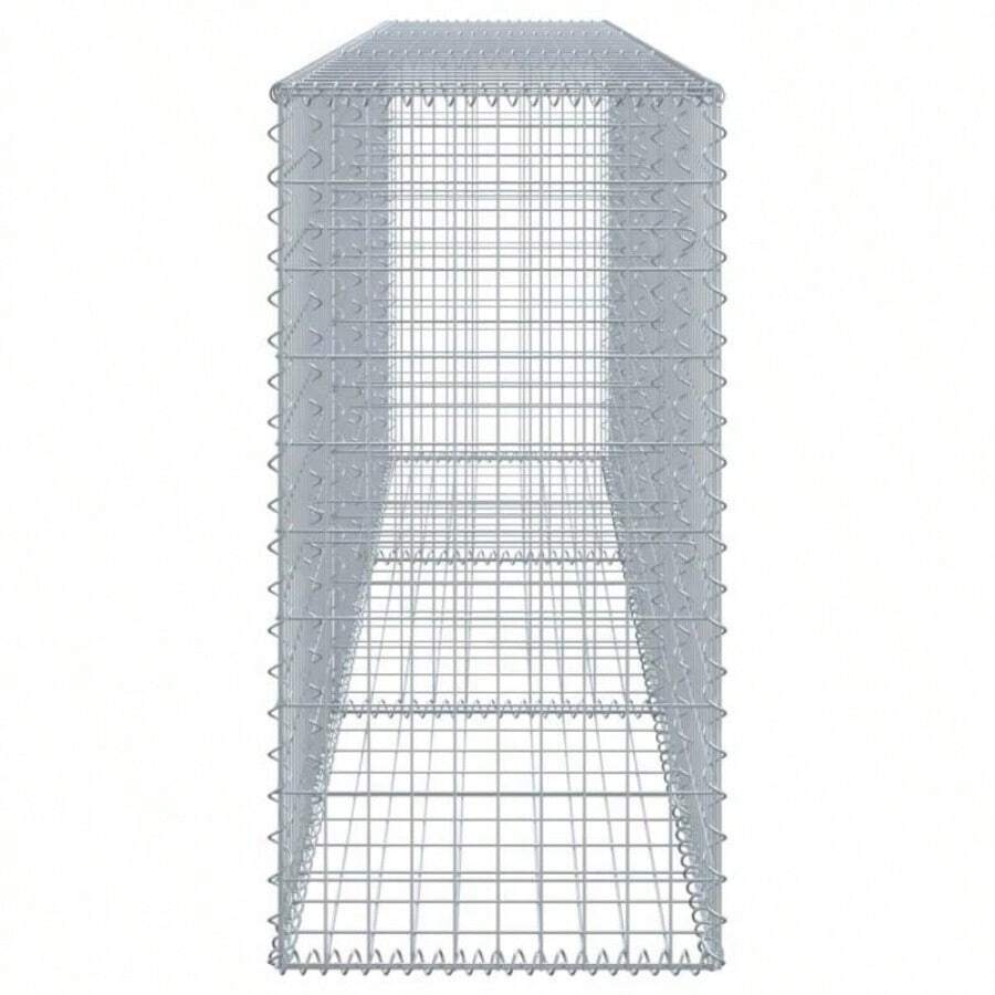 Large Gabion Basket With Cover 118.11x19.69x39.37inch Galvanized Steel ...