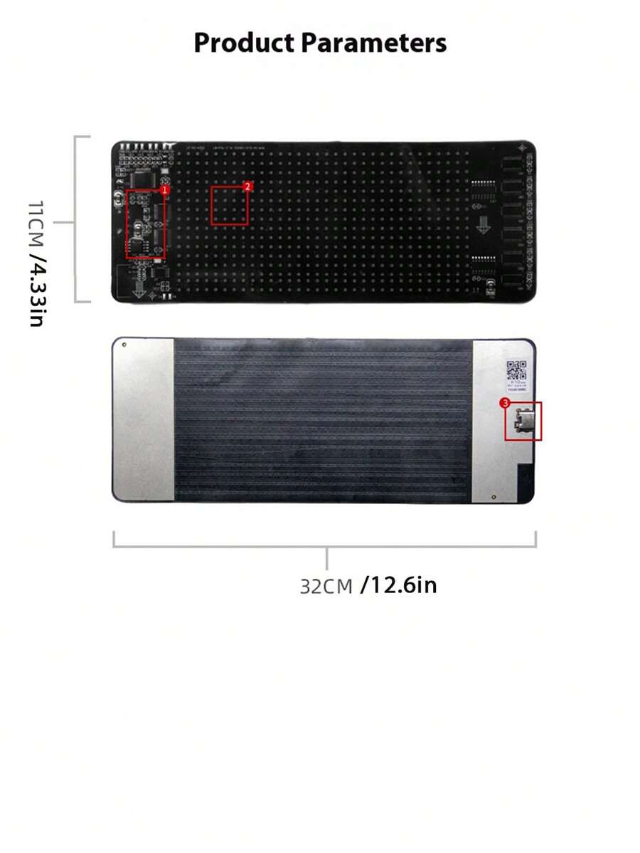 1pc Car Flexible LED Windshield Display With Animated Blinking Demon ...