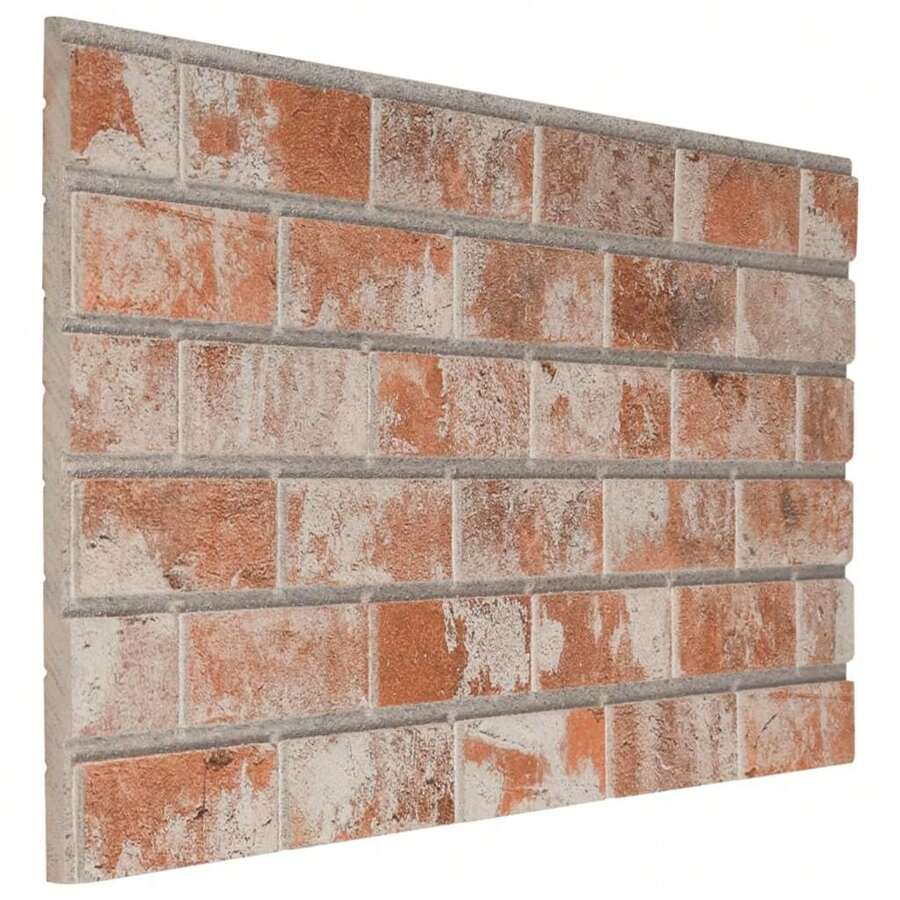 3D Red Brick Wall Panels Set Of 10 EPS Decorative Interior Wall ...