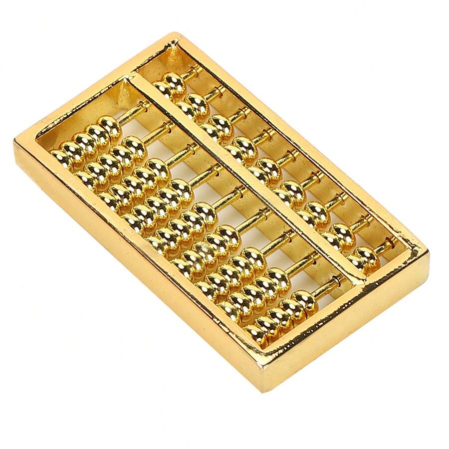 Mini Brass Abacus 9 Gears Chinese Math Calculating Tool For Kids Adult ...