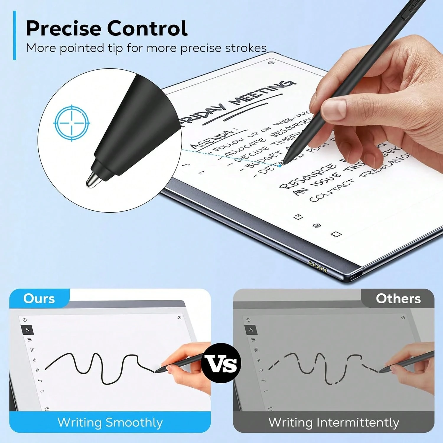 Penna EMR per Remarkable 2 con gomma, penna per Kindle Scribe, penna ...