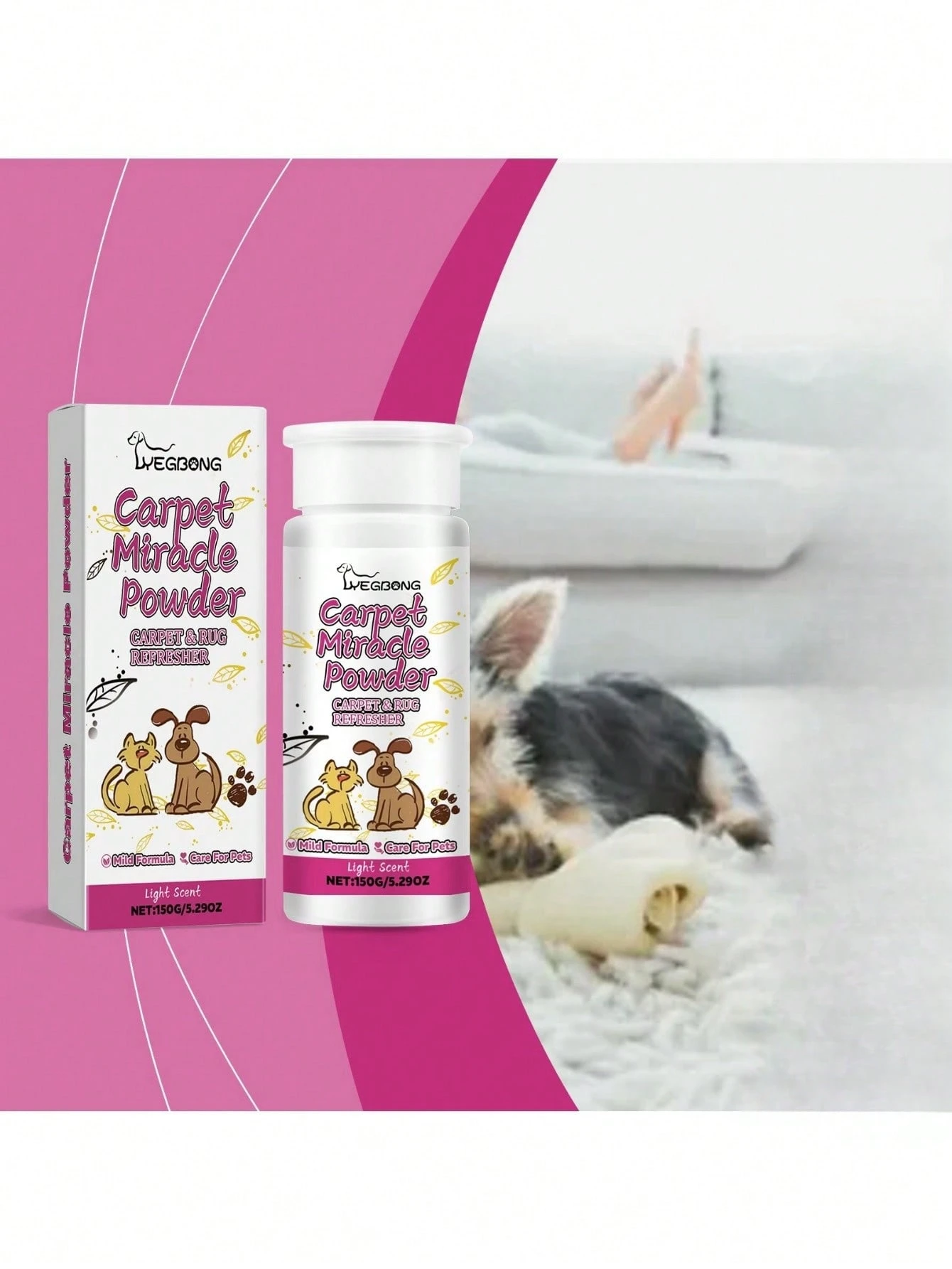 One Piece Household Pet Carpet Deodorant Powder Cleaning Pet Carpet ...