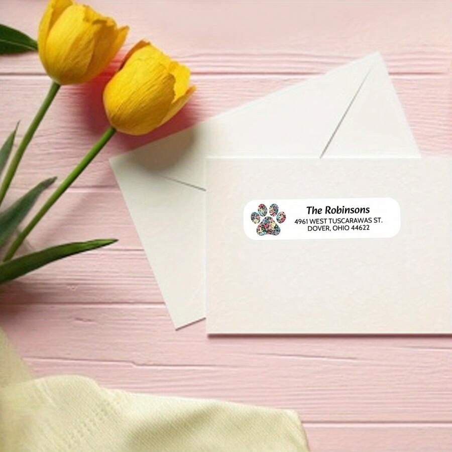 Custom 54pcs Return Address Label Stickers, Personalized Family Name ...