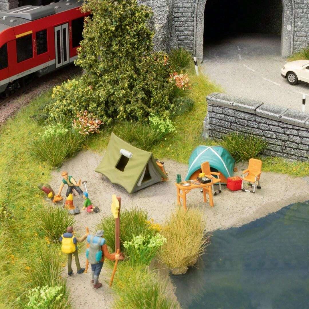 70PCS Static Grass Tuft Model Grass Tufts Railway Artificial Grass ...