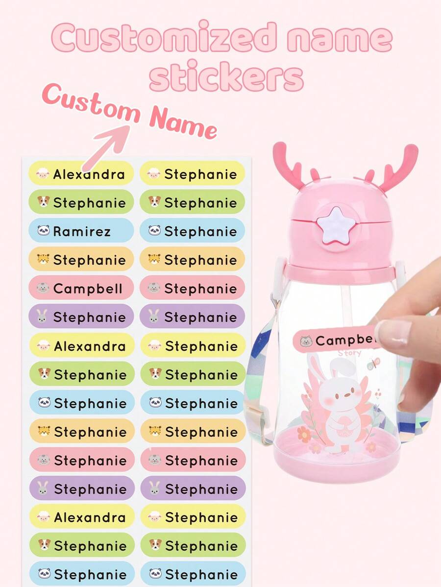 60/120/180/240pcs-Custom Name Stickers, Personalize Your School ...