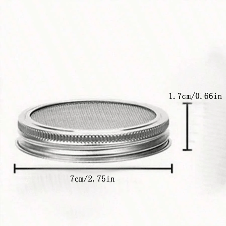 2pcs Stainless Steel Sprouting Jar Lids, Sprout Growing Lids, Bean ...