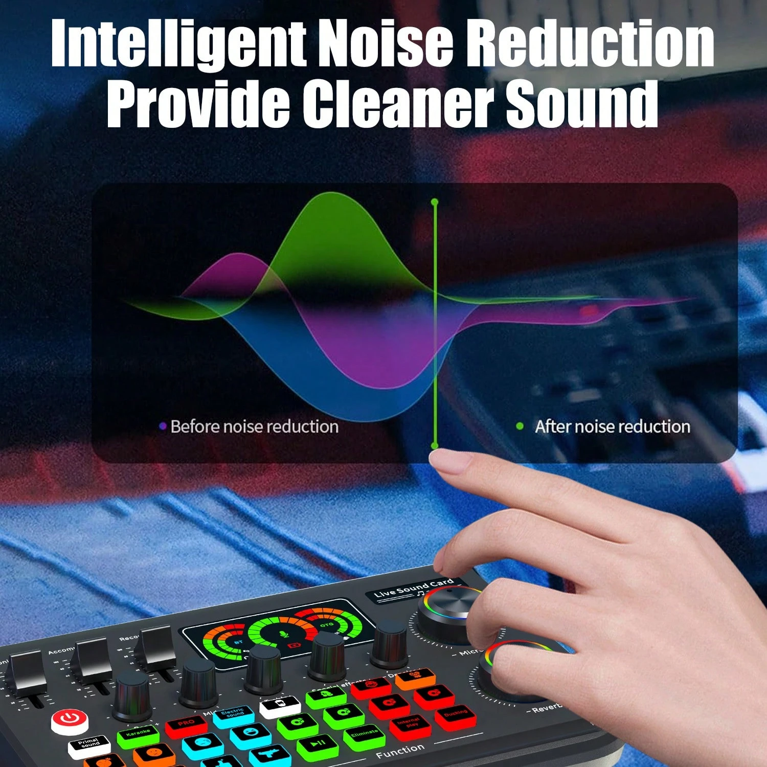 Podcast Equipment Bundle, Soundcard Recording Studio Package With Voice ...