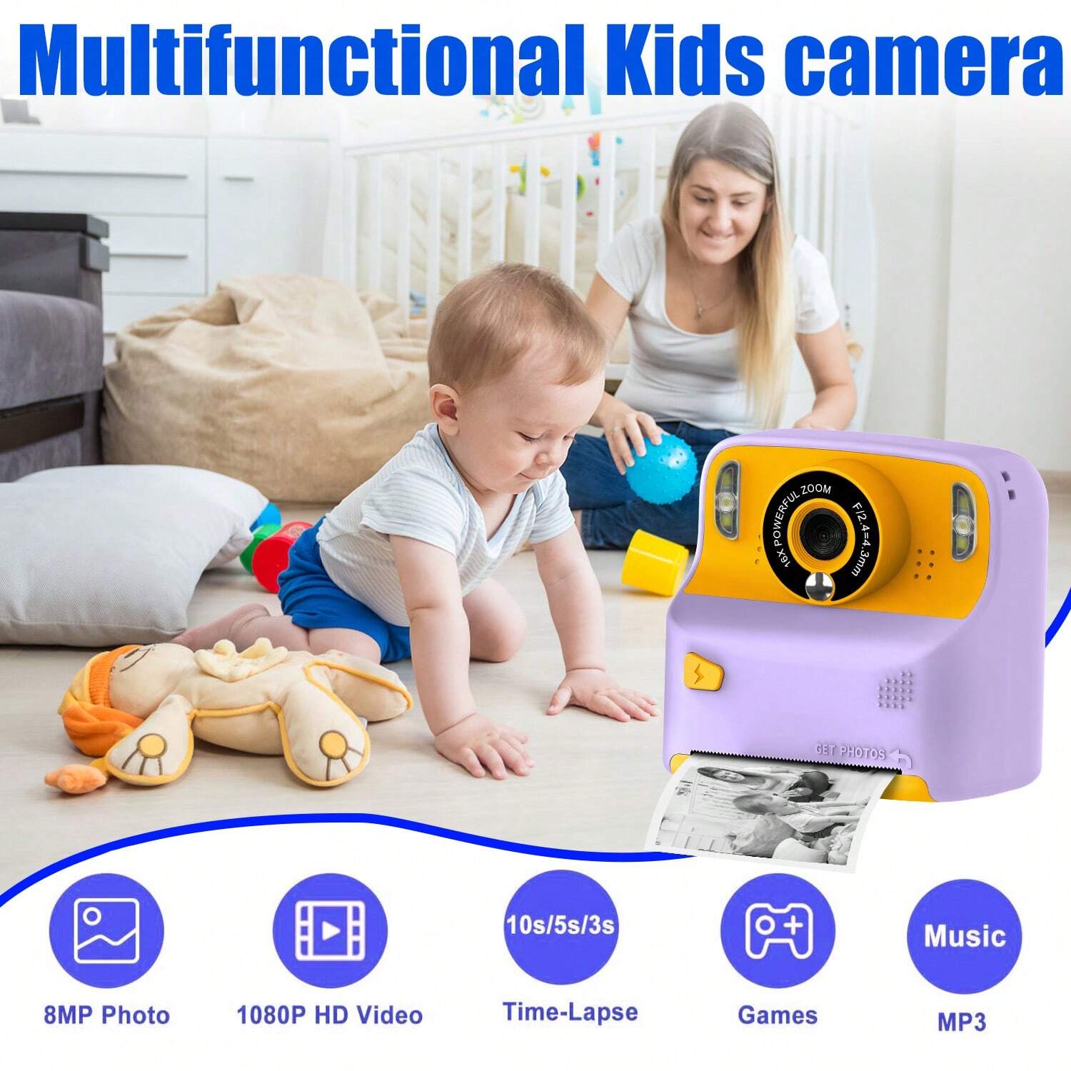 Instant Print Camera For Kids, Christmas Birthday Gifts Girls Boys Age ...