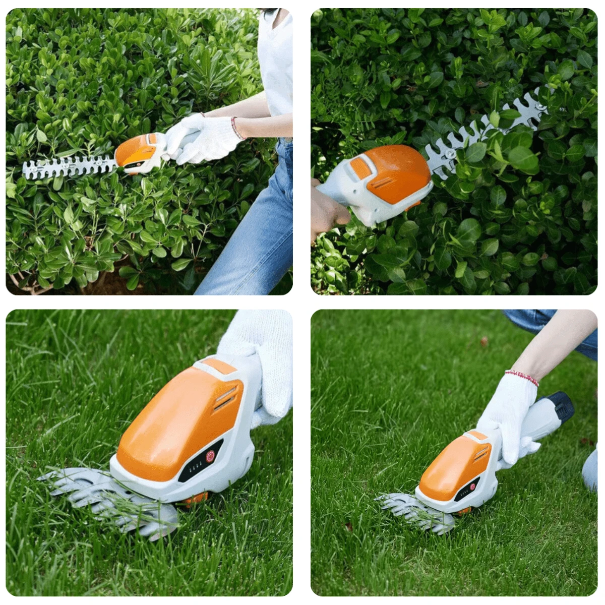Pruner Trimmer Hedge Trimmer Bush Garden 2 Blades Cordless Brushcutter 12V Battery | Mode de ...