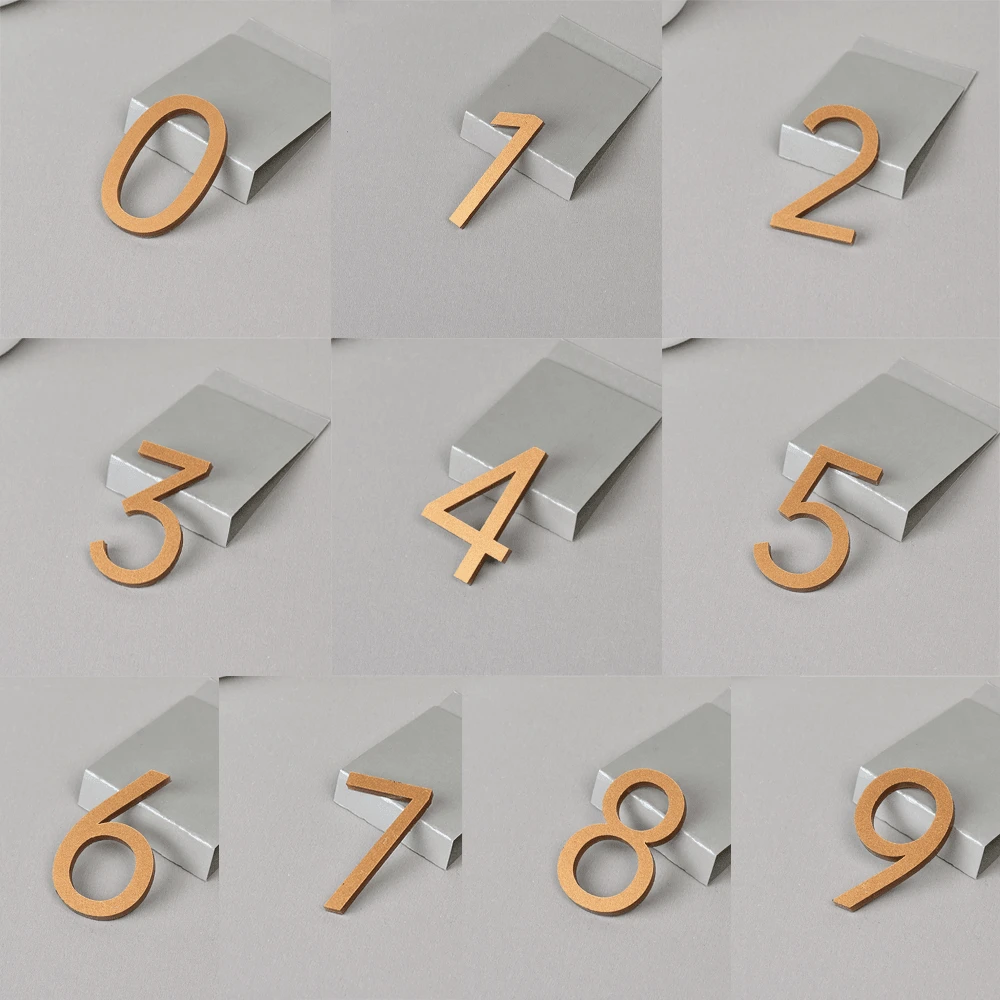 10cm 3D Self-Adhesive Email Number, Modern House Number, External ...